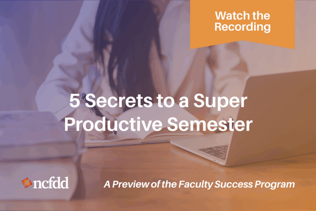 Solutions for Faculty - NCFDD