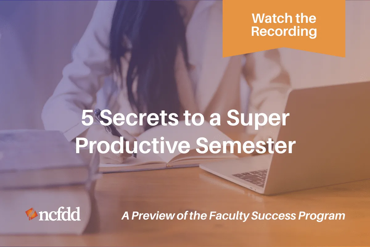 Solutions for Faculty - NCFDD